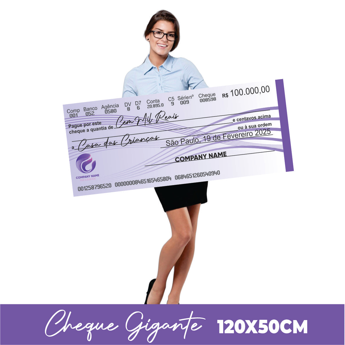 CHEQUE GIGANTE PERSONALIZADO PREMIAÇÃO APAGÁVEL 120x50CM – Maxi Propaganda